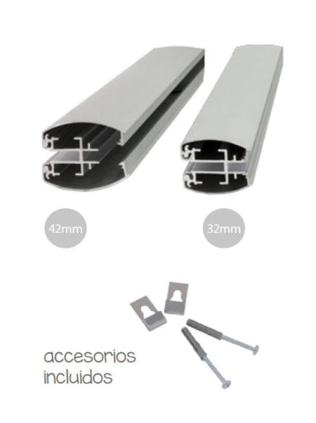 Marcos de Aluminio Doble Cara para suspender al techo