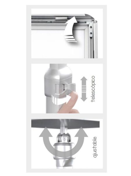 Porta Menús ajustable – PLV, Cartelería, Portaprecios, y equipamiento ...