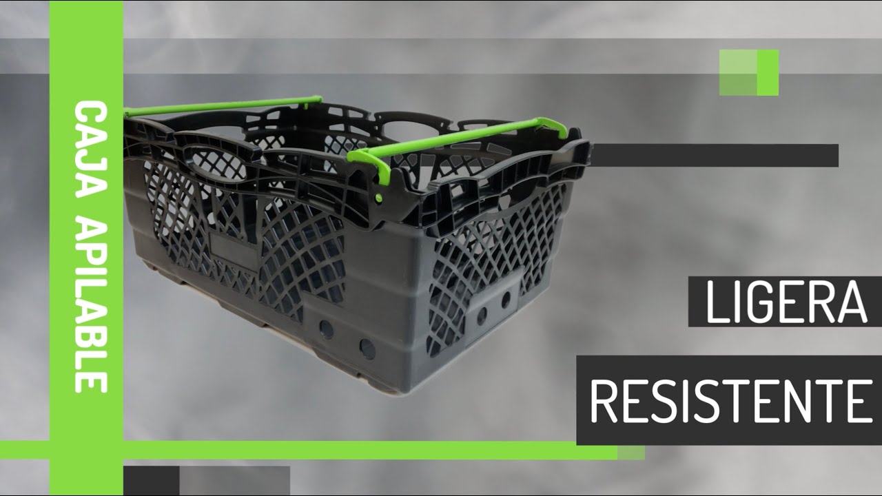Cajas apilables de plástico económica, robusta aunque ligera
