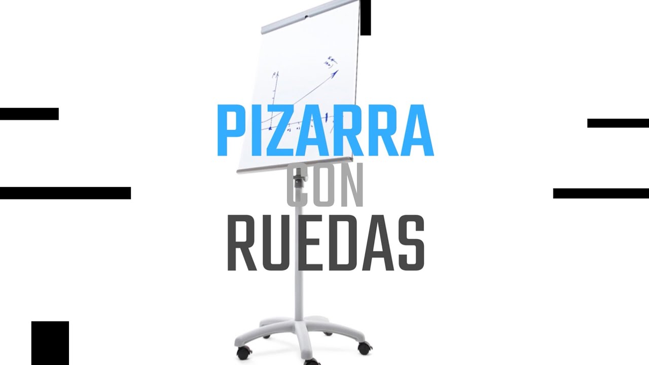 Pizarra con ruedas blanca, borrado en seco, magnética, altura ajustable